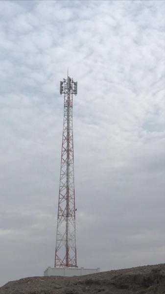 ANSI 4 Legged Lattice Antenna Tower Galvanized Steel Angular With Bracket - 4 Legged Telecom ...